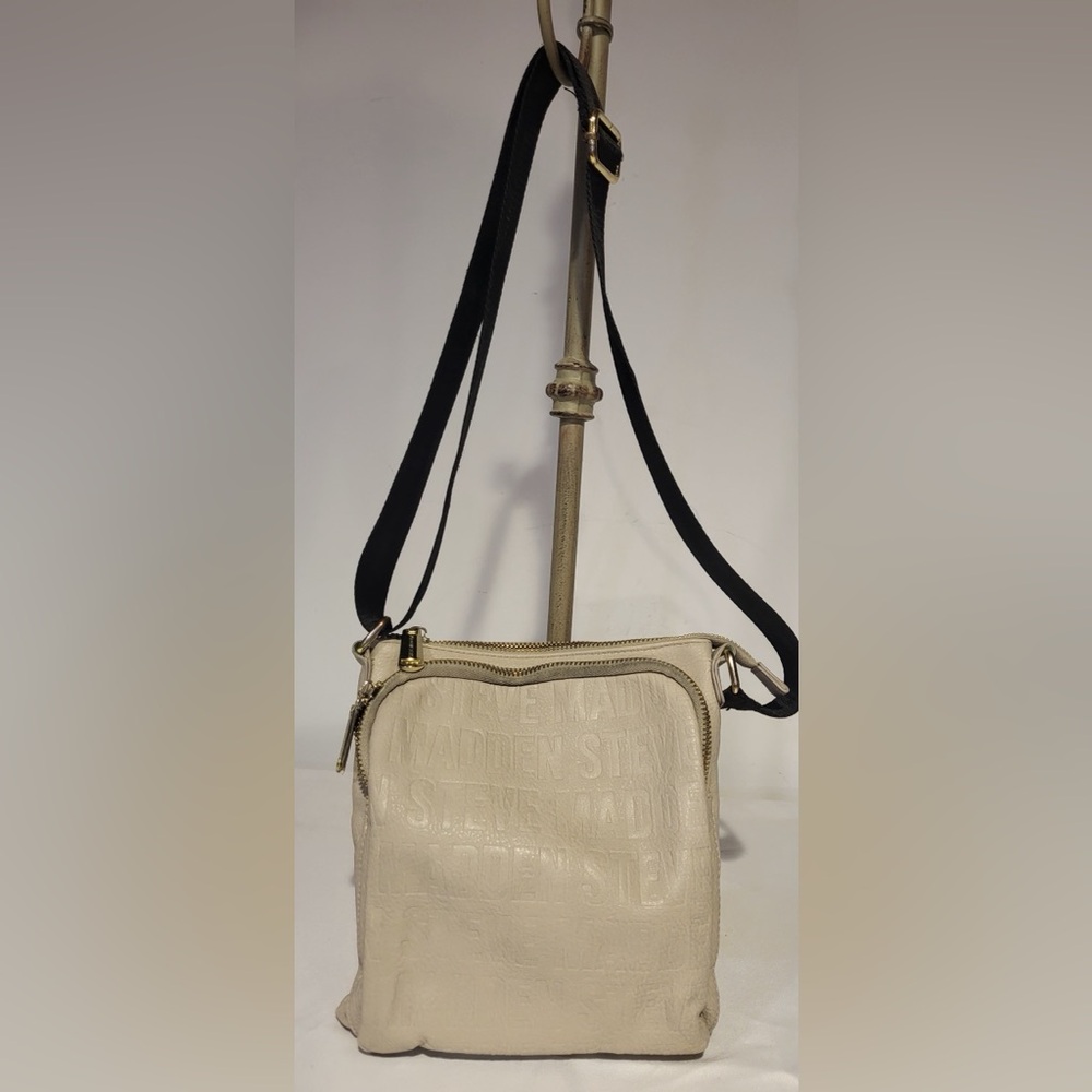 Steve Madden Tan Triple Pouch Signature Crossbody Bag - Gem